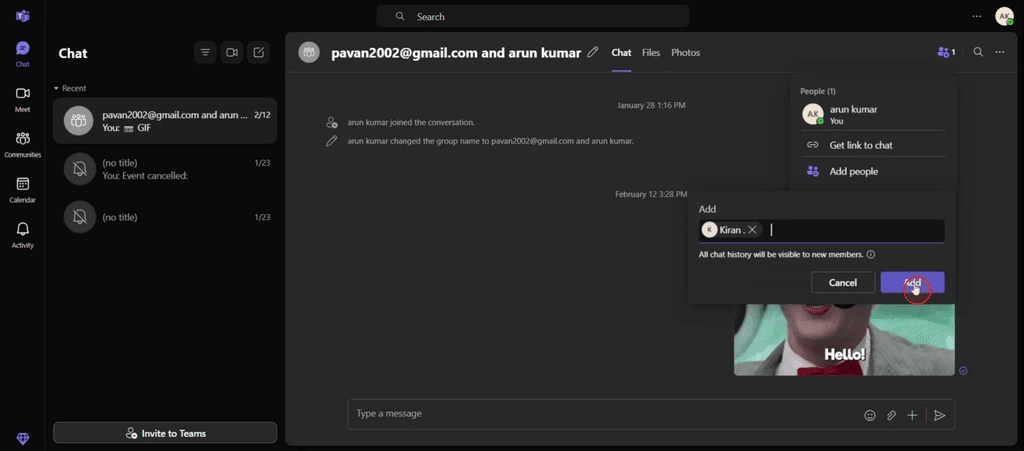 How to Share Chat History in Teams - 1 minute video guide