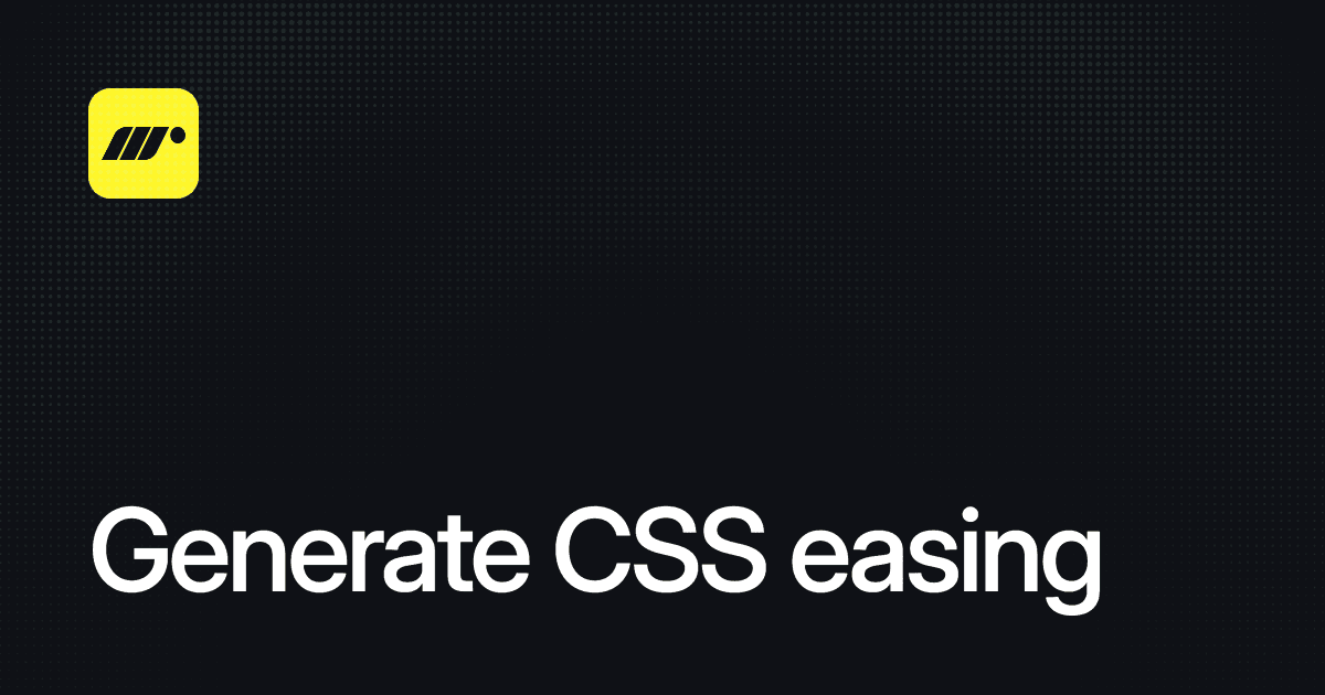 Generate CSS springs via your LLM | Motion