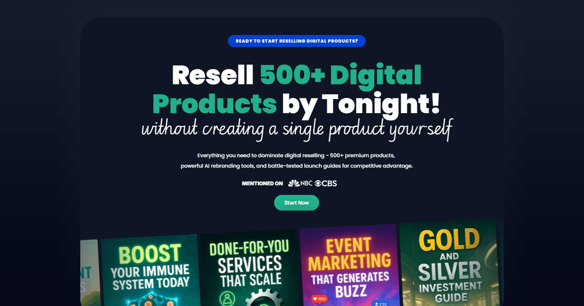 Done-for-You Digital Products to Resell - JustResellIt