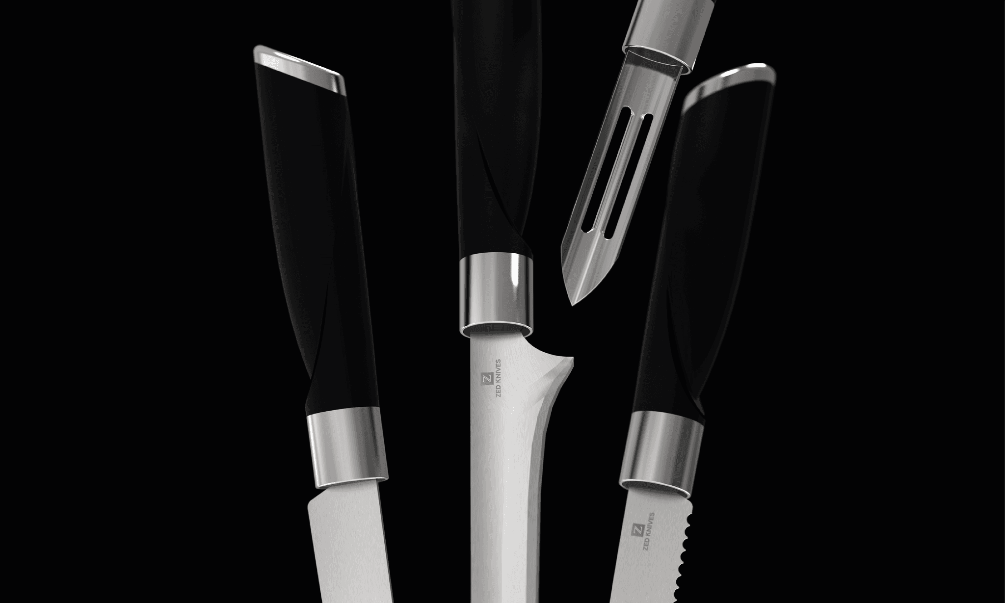 Fiskos Design Studio | Zed 4-Piece Kitchen Knife Set