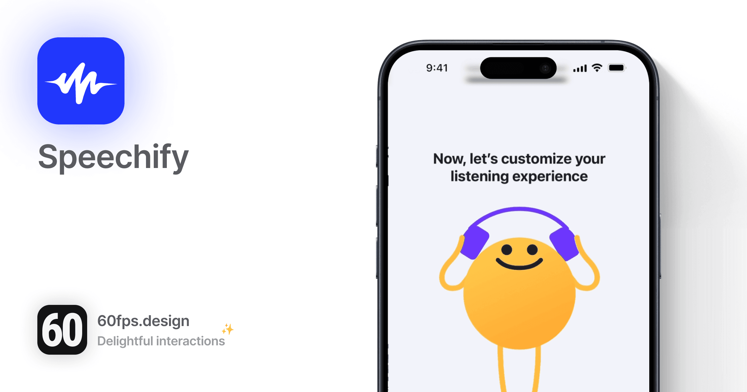 Speechify iOS App UI/UX animation