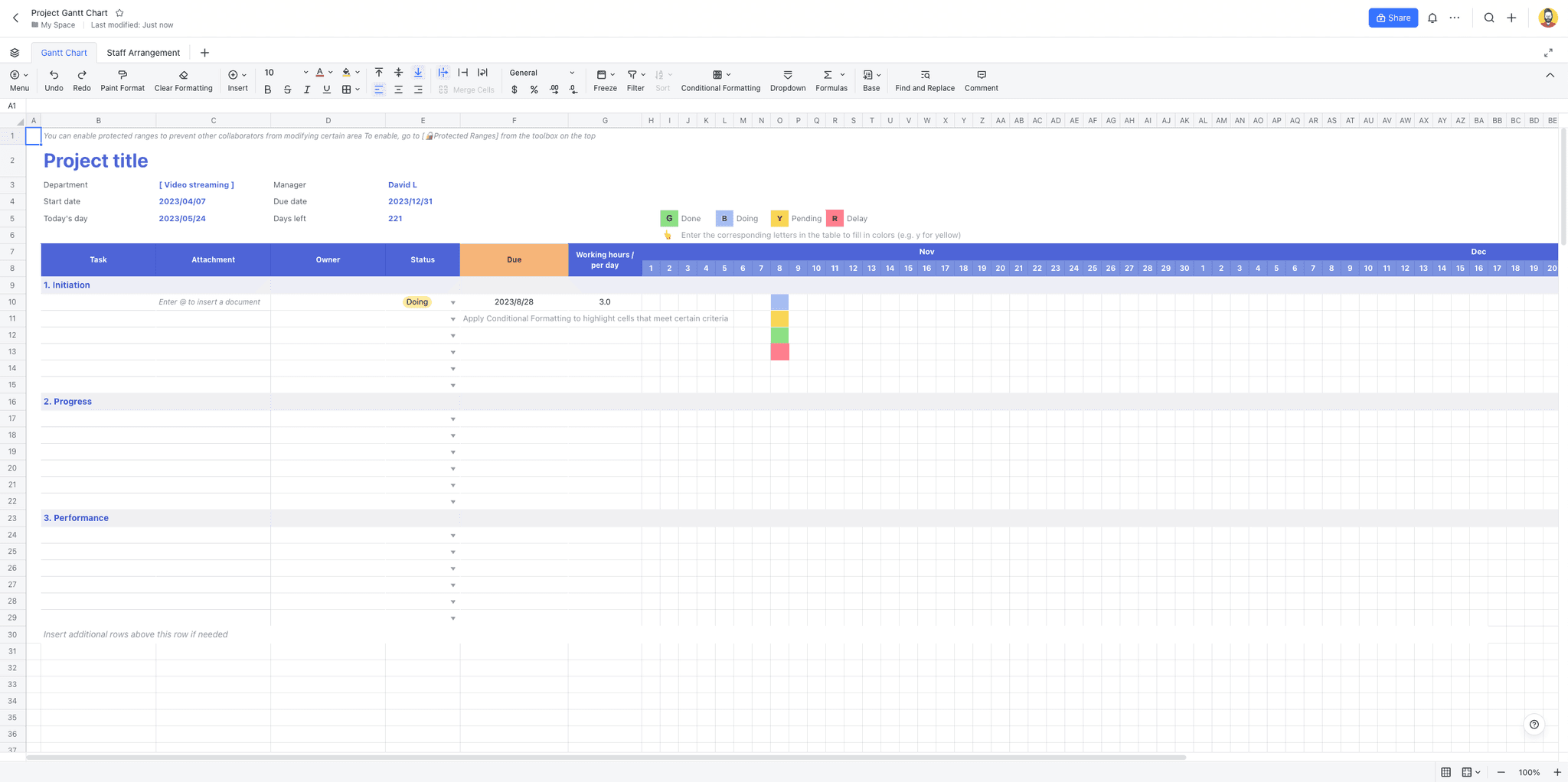 Project Gantt Chart Template | Lark Templates