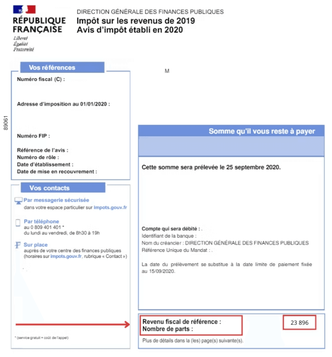 Où trouver son revenu fiscal de référence ? - Taxcut