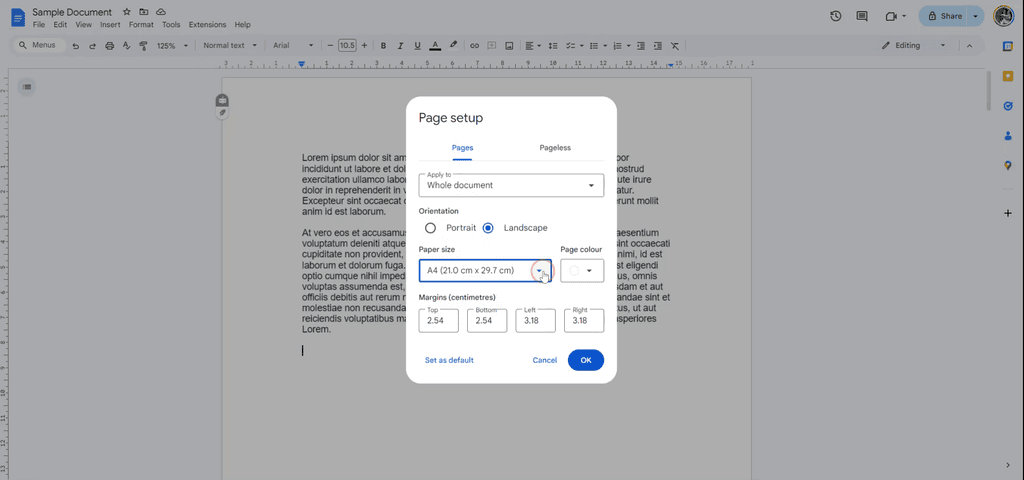 Cómo cambiar a modo horizontal en Google Docs - Guía rápida de formato - Guía en vídeo de 1 minuto