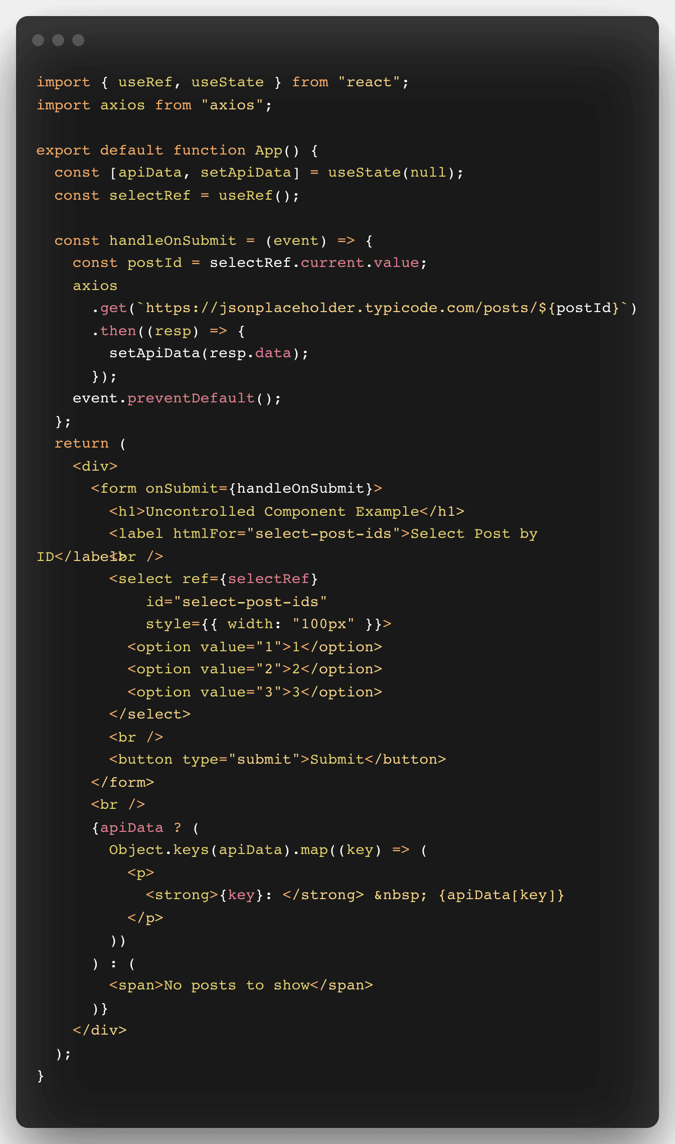 React: Controlled vs Uncontrolled Components