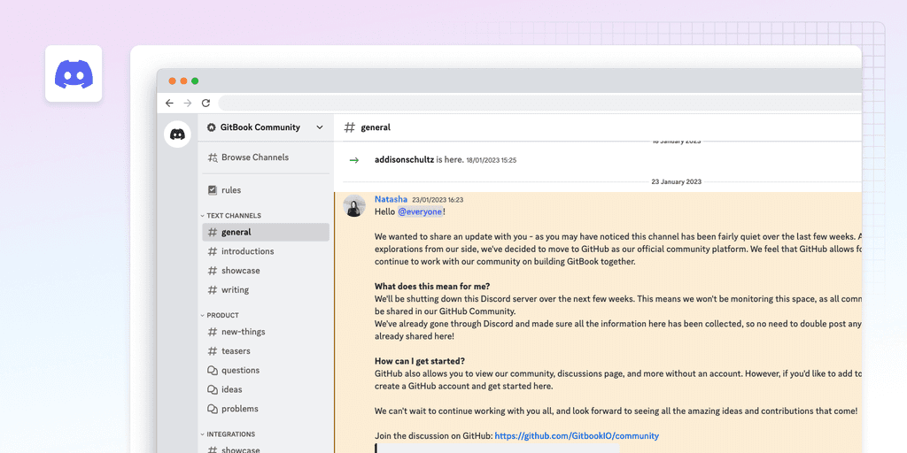 Discord – GitBook Integrations