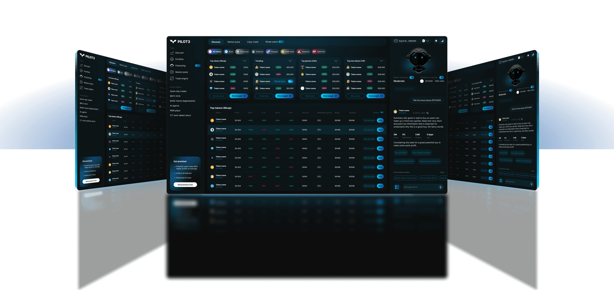 Pilot3 | AI-Powered Analysis & Trading Agents with DeFAI Integration