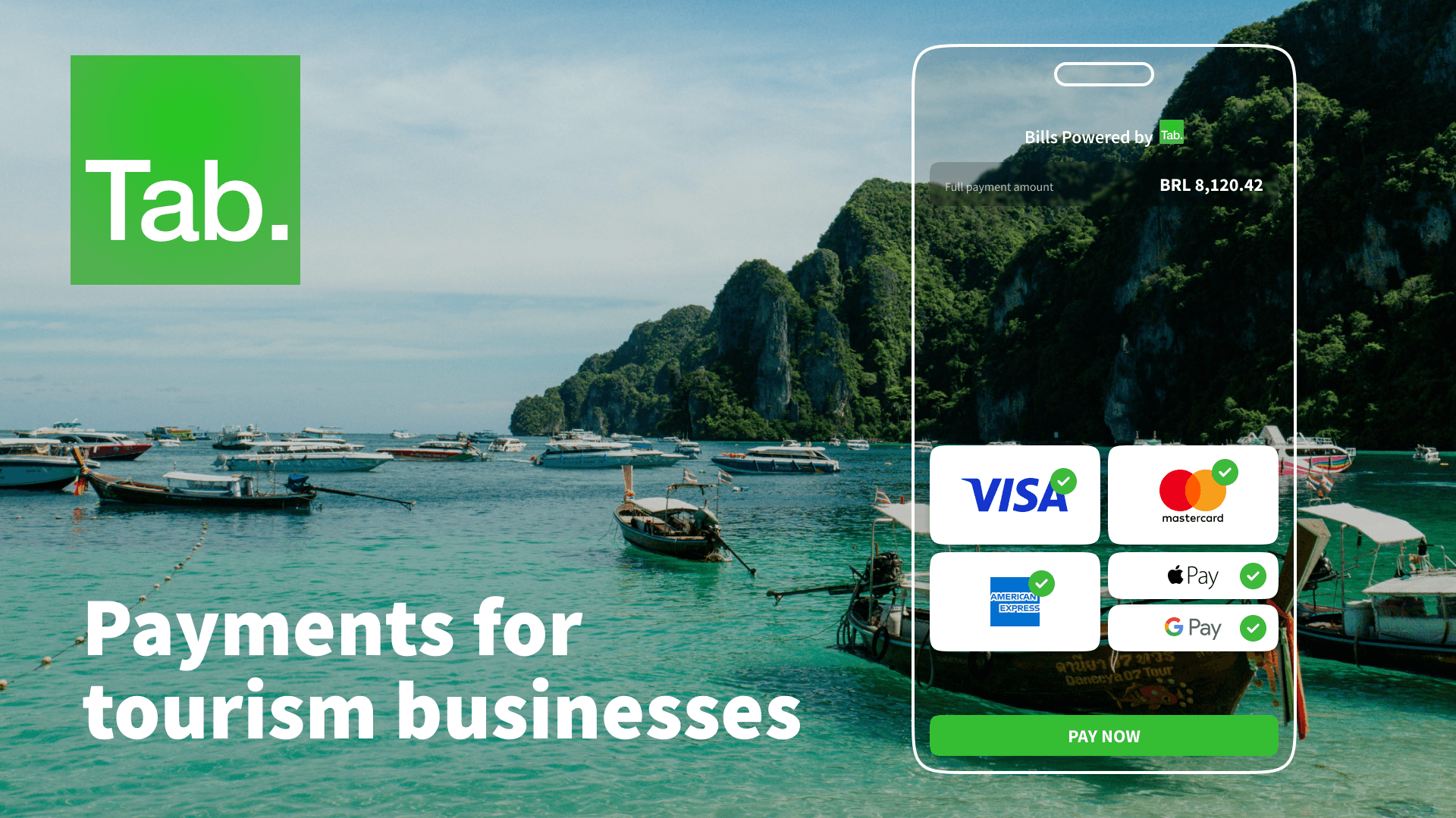 Tab – Accept Card Payments for Hotels, Tours & Tourism Businesses