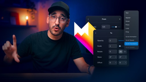 Framer Academy: Transforming elements on scroll