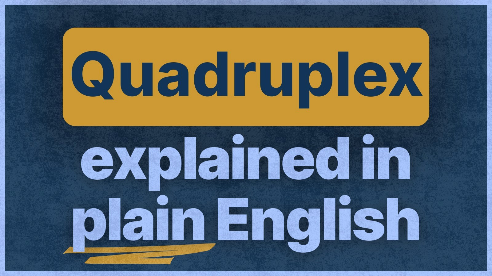 Quadruplex: How 4 units is still considered Residential and not Commercial