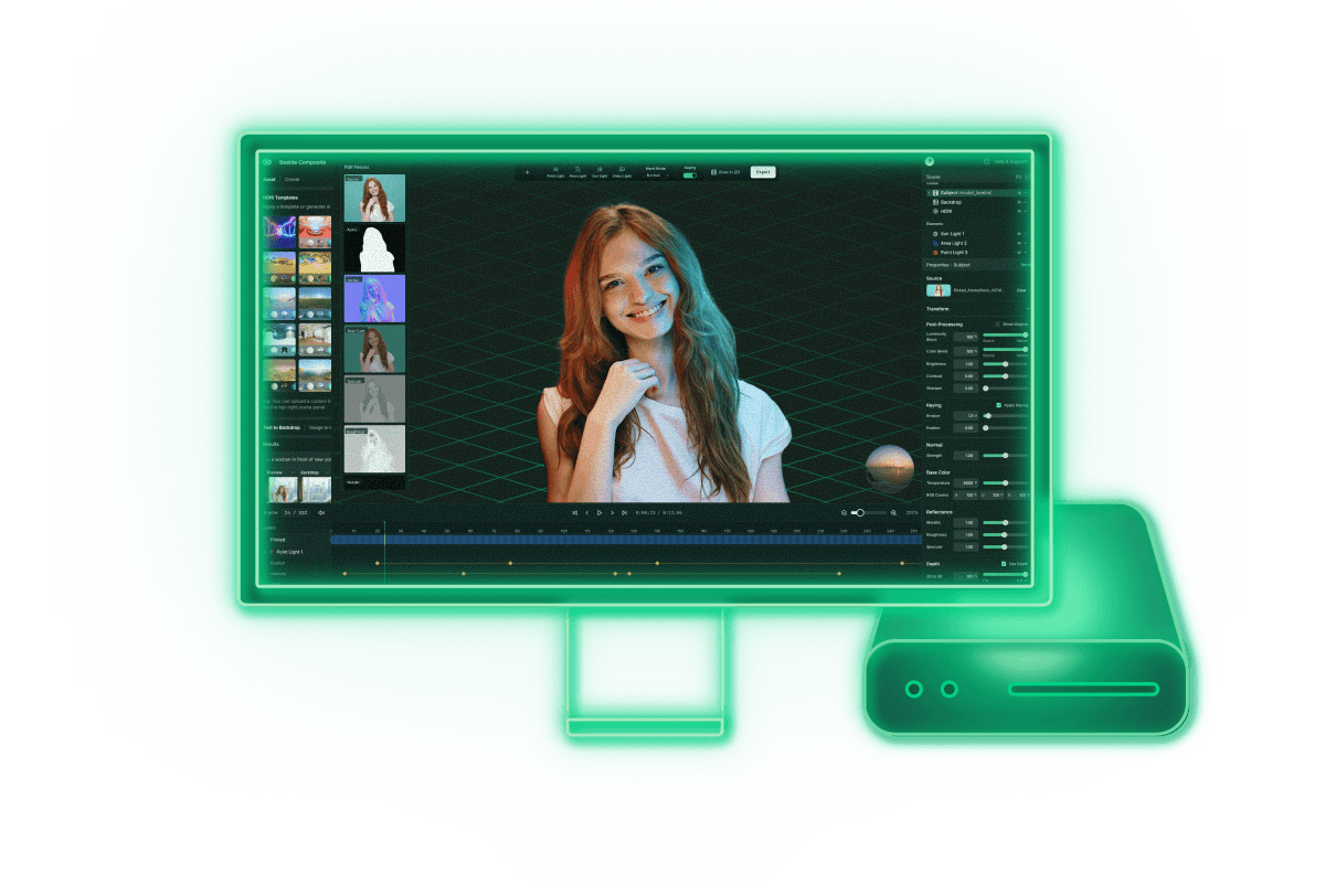 Beeble Studio | Production-Grade 4K AI Relighting, Fully On-Device