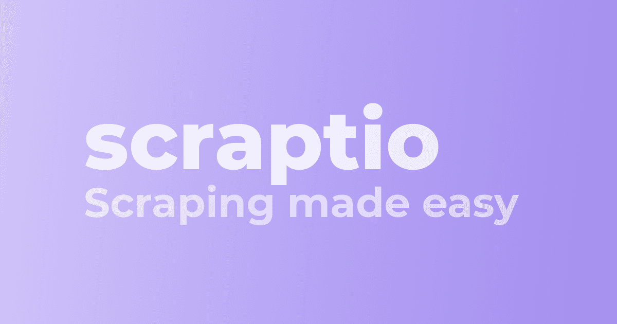 Scraptio - The simpliest web scraper