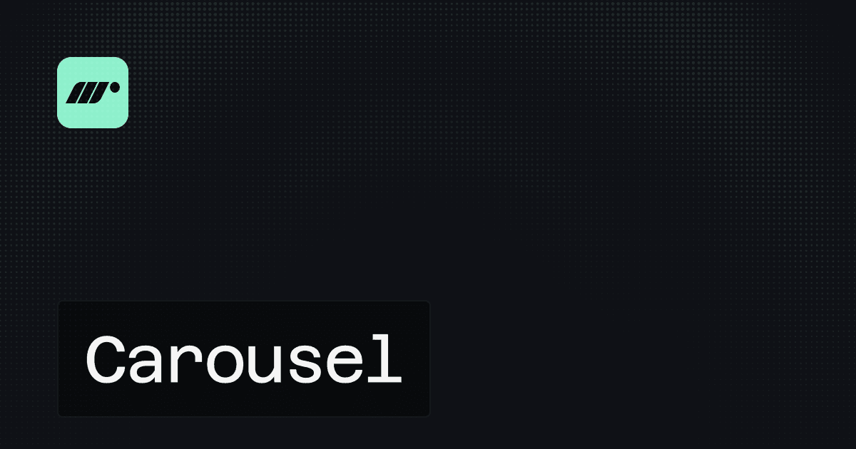 Carousel, a performant, infinite scrolling carousel | Motion