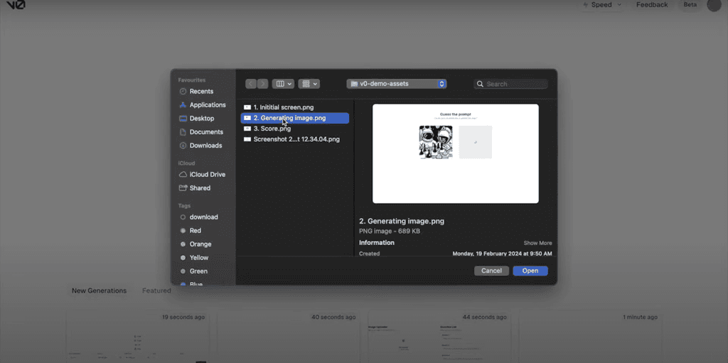 Generative Fullstack: Frontend UI with Vercel v0 and Backend with BuildShip