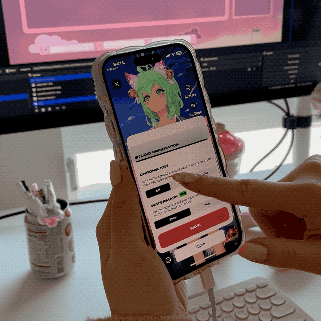 Live-streaming with avatars and vtubers using OBS