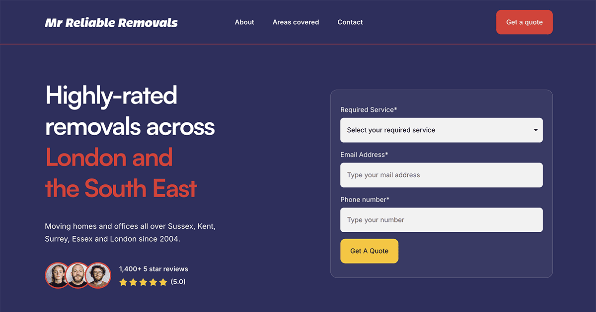 Mr Reliable Removals | Highly-Rated Removals London & South East
