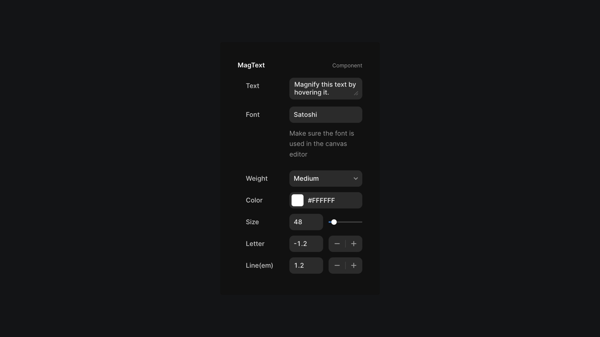 Text Magnifier Component — Framer Resource