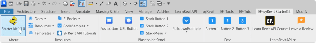 pyRevit StarterKit (Create Extension in 2 min)