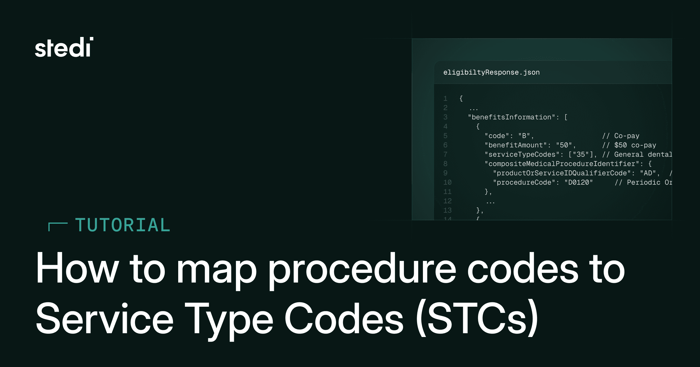 How to map procedure codes to Service Type Codes (STCs) - Stedi