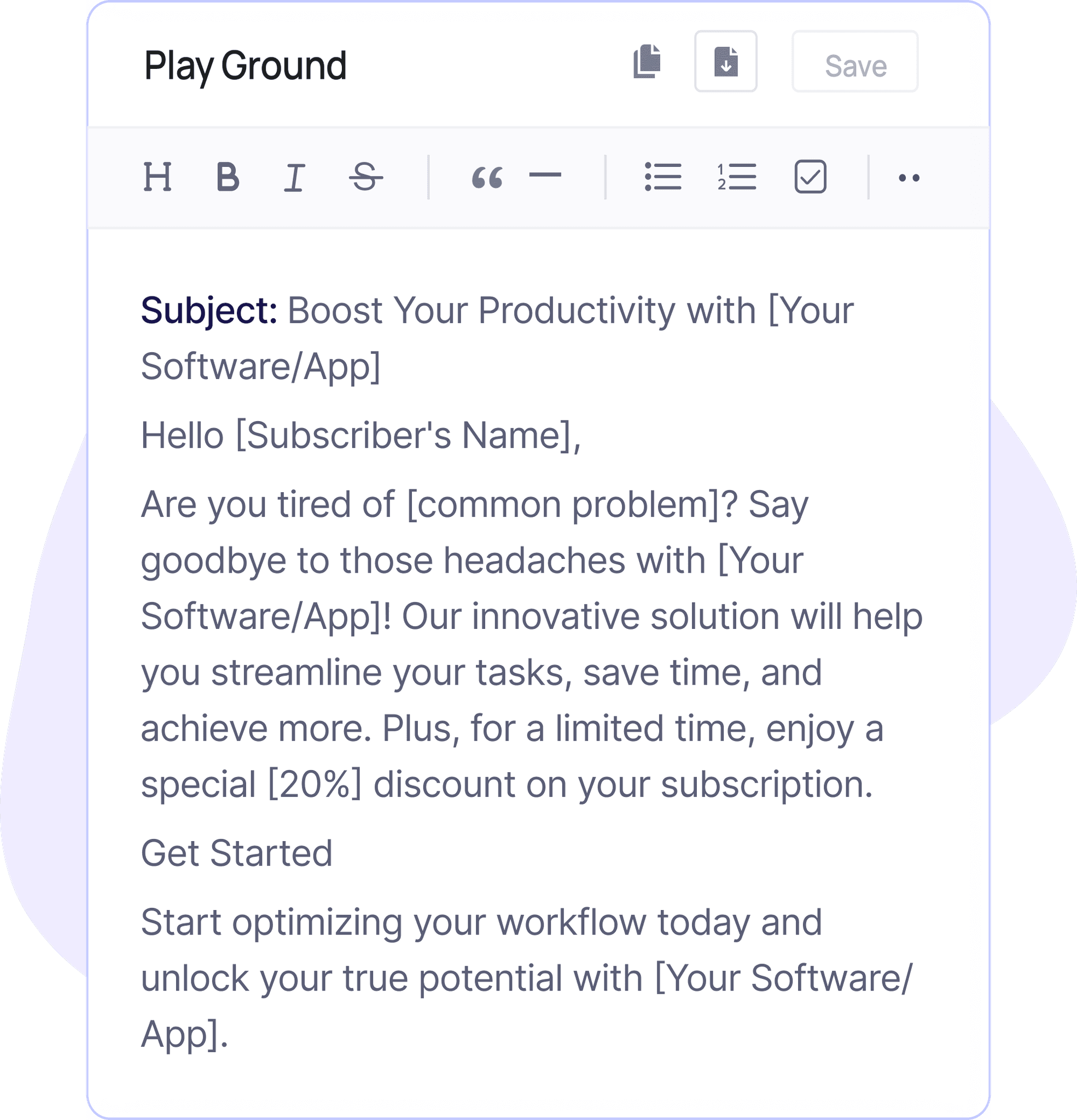 AI Promotional Email Generator | Marketing Copy Generator