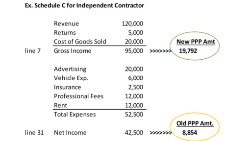 New PPP Loan Calculations for Sole Proprietors | CFO Share