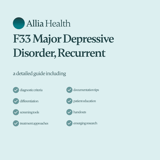 Major Depressive Disorder Recurrent (F33) - ICD-10 Guide for Clinicians ...