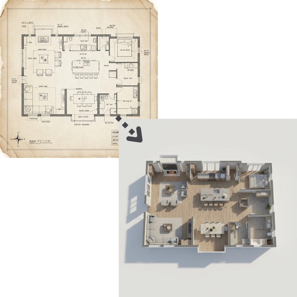 From 2D plan to 3D isometric view - Meu Site Framer