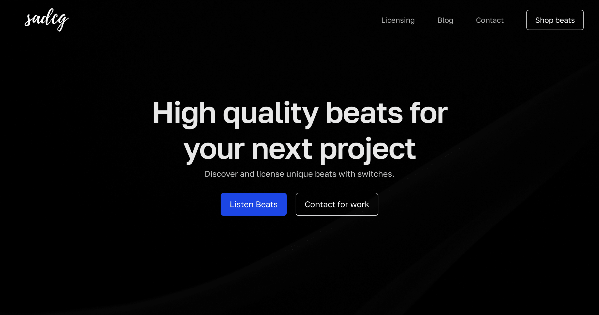 Beat Licensing Options | sadcg