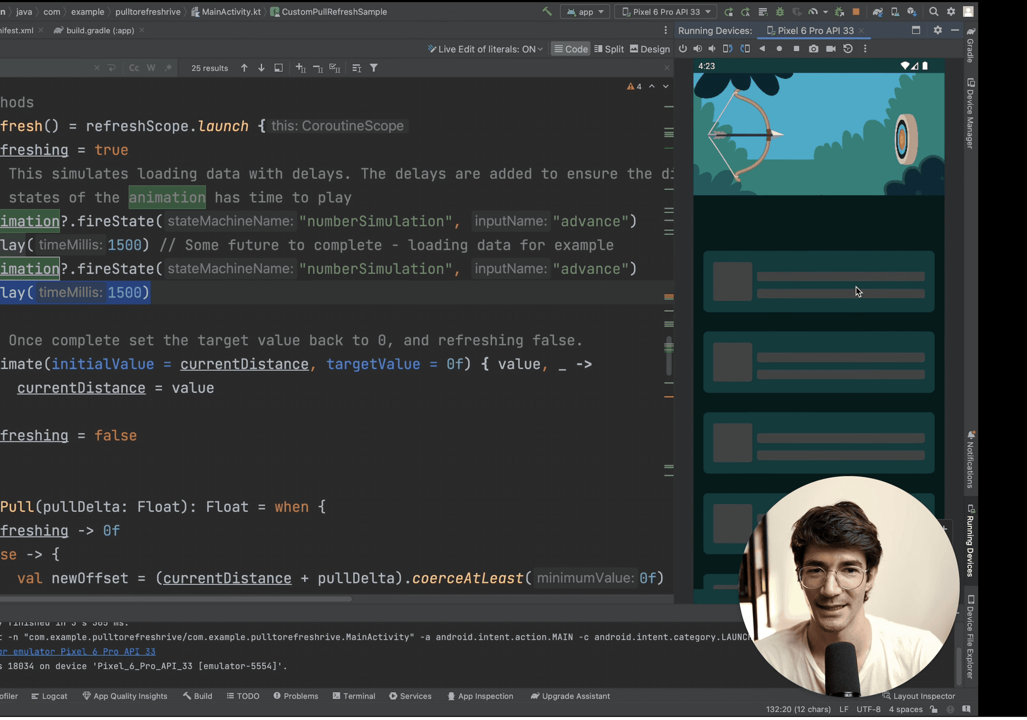 Pull-to-refresh tutorials