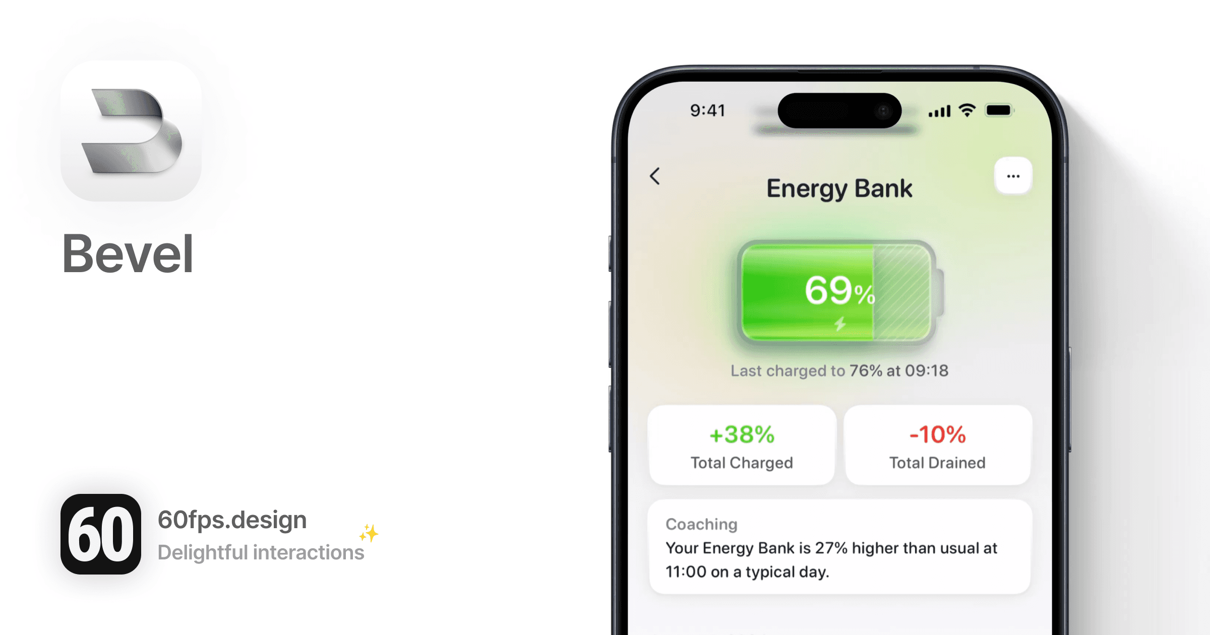 Bevel iOS App UI/UX animation