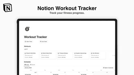 10+ Best Notion Workout Planner and Tracker Templates for 2025 - Solt ...