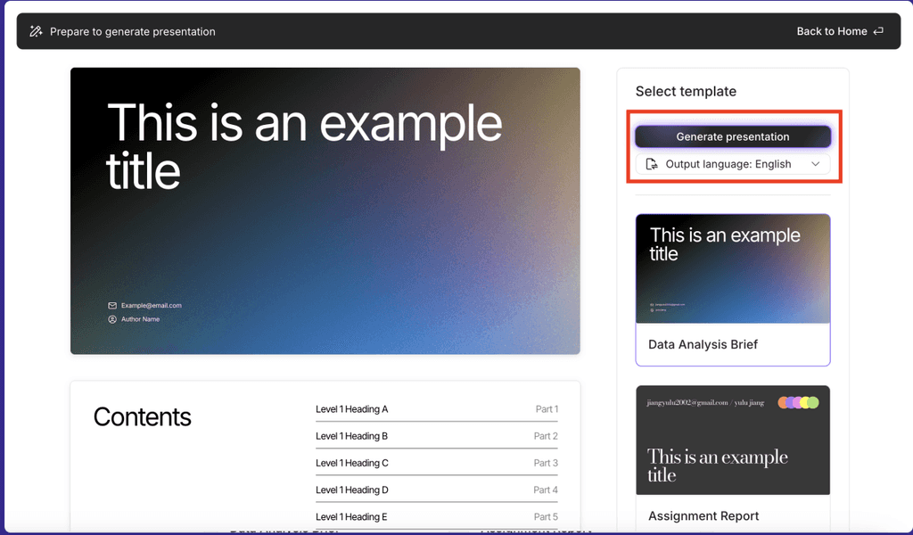 Create Presentation from Your Files and Data in One Click with Powerdrill AI