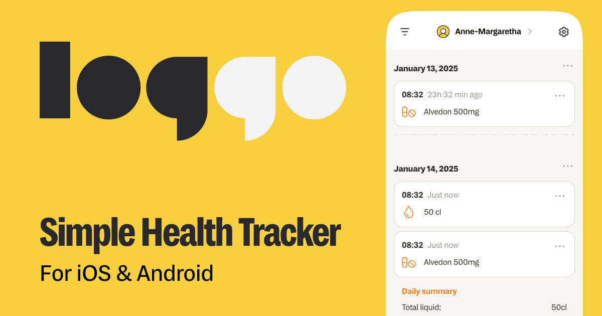 Loggo – Simple health tracker for iOS & Android