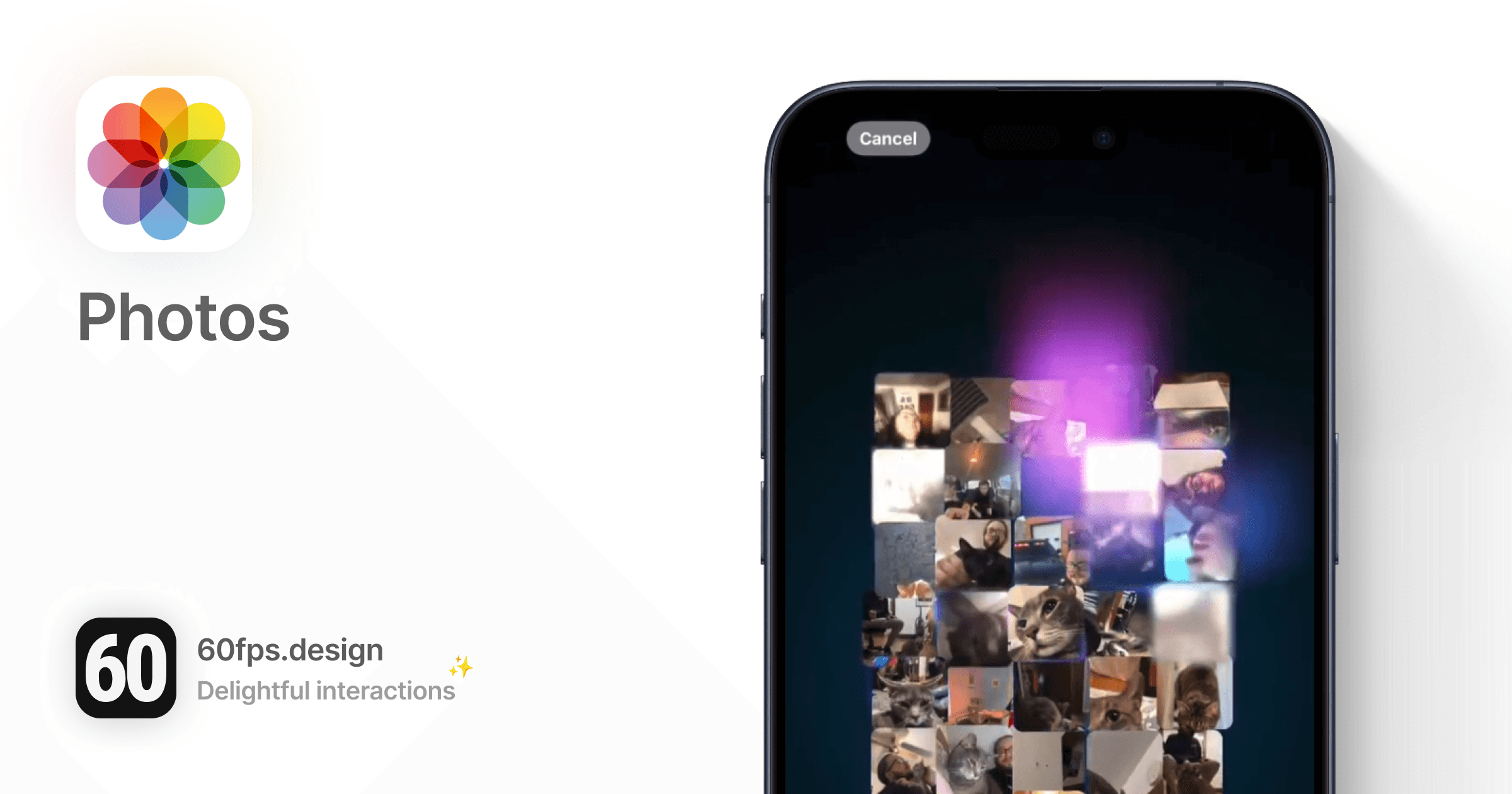 Photos iOS App UI/UX animation