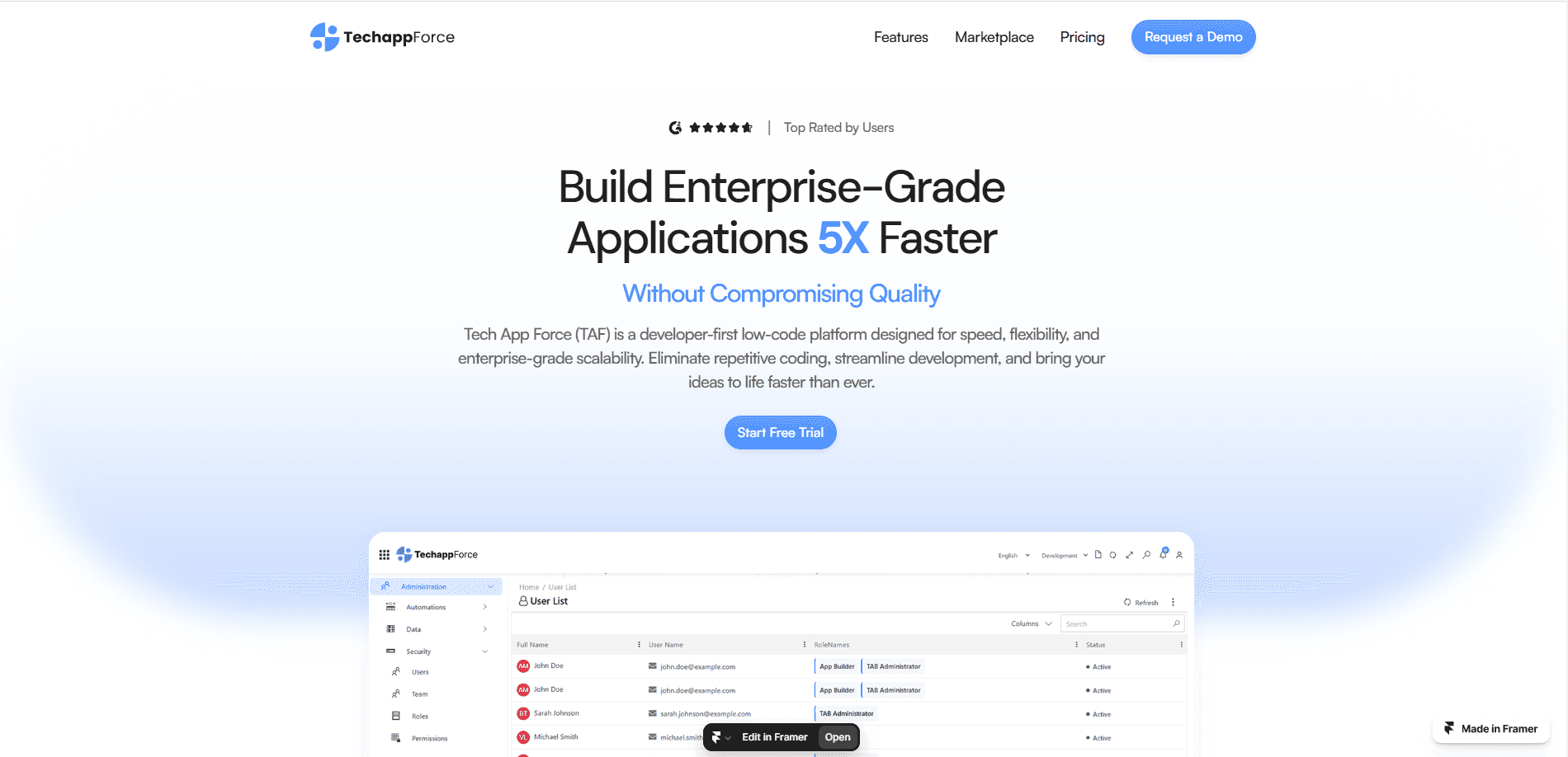Build Enterprise-Grade Applications Faster with Tech App Force