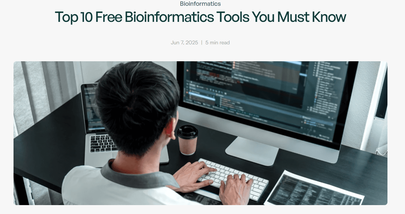 Top 10 Free Bioinformatics Tools You Must Know - Bversity