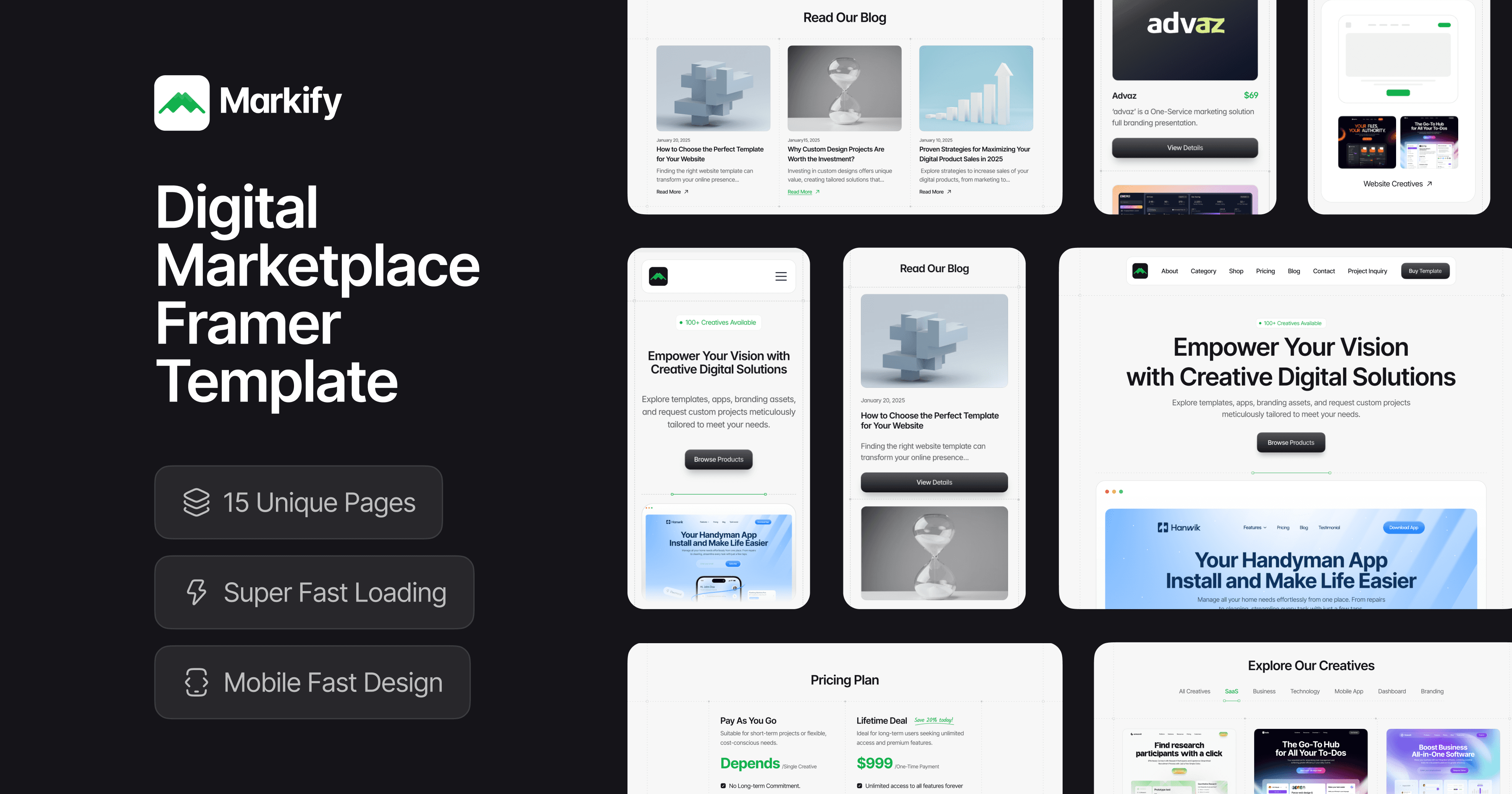 Markify – Ultimate Framer Template for Digital Marketplaces
