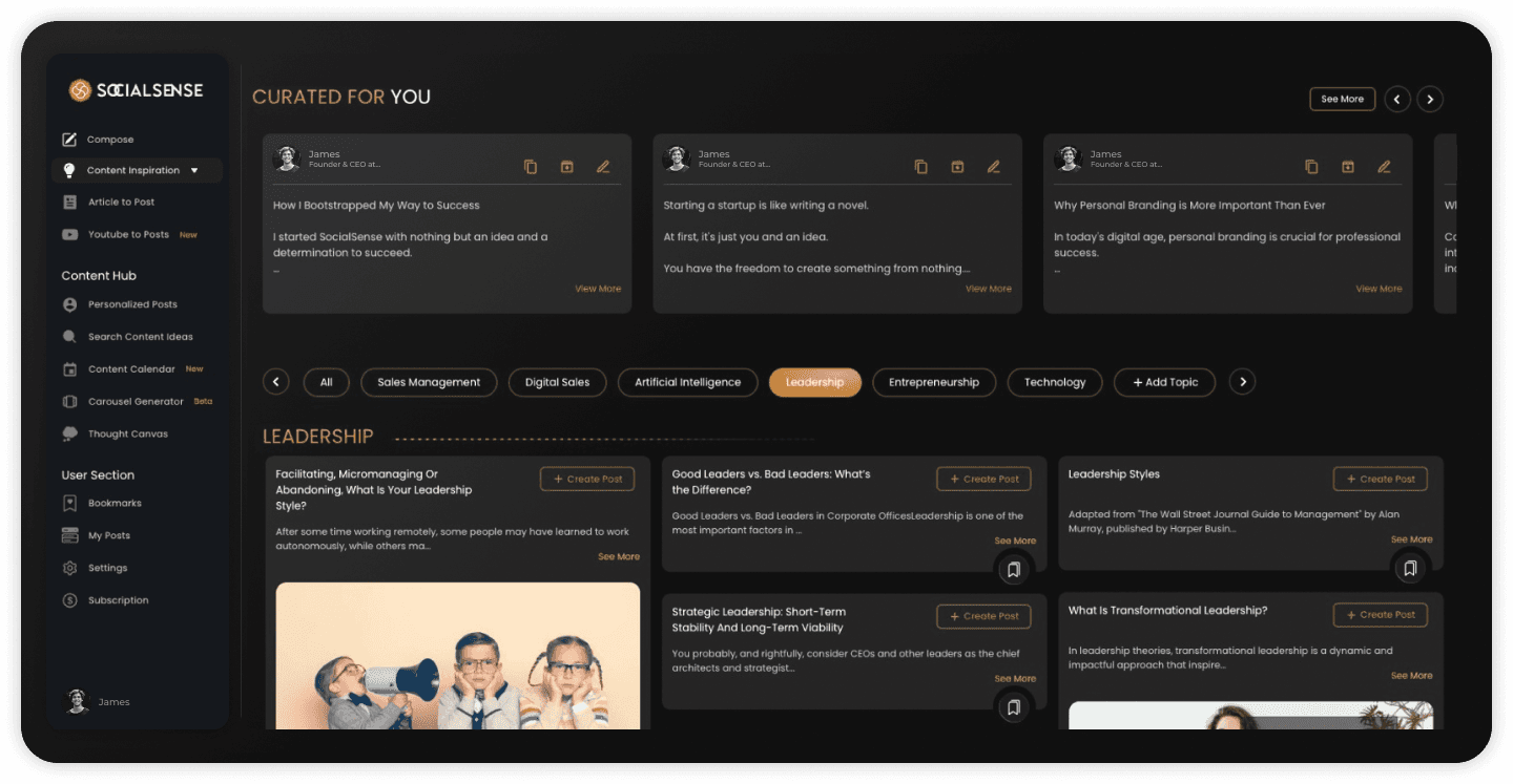 SocialSense - The Personal Branding Platform