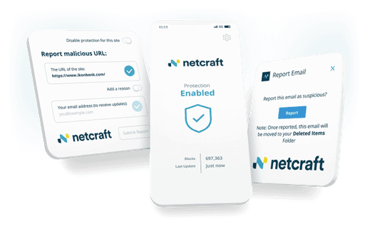 Netcraft Mobile Apps, Email and Browser Extensions and Toolbar | Netcraft