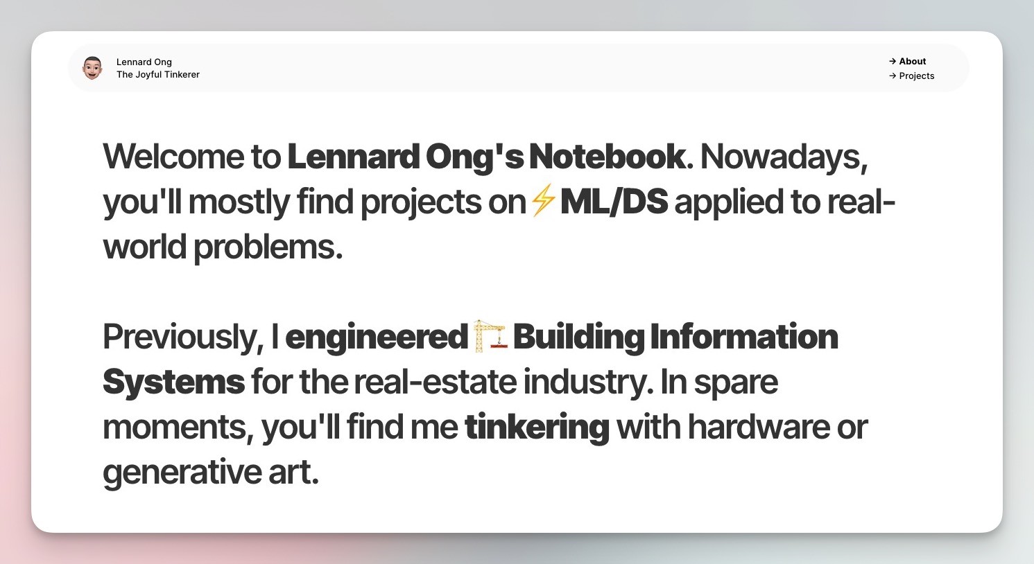 Lennard Ong's Notebook