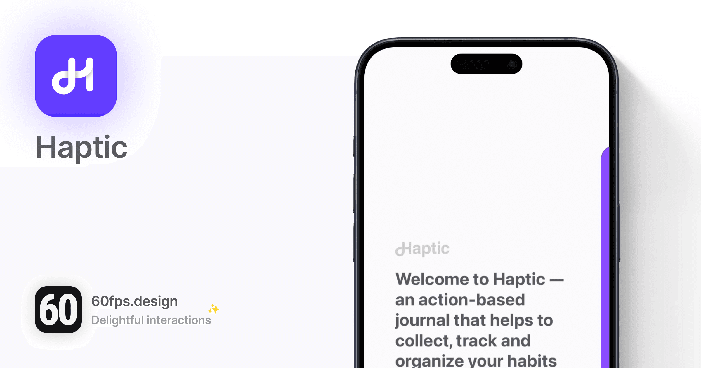 Haptic iOS App UI/UX animation