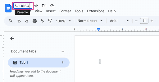 How to rename a Google Doc