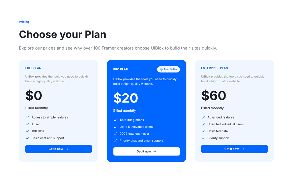 Frameblox - Ultimate Framer UI Kit