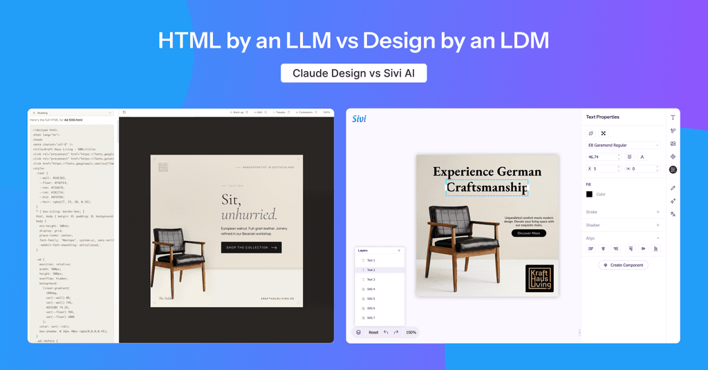 Claude Design vs Sivi AI: Why HTML generation is not free-form design ...