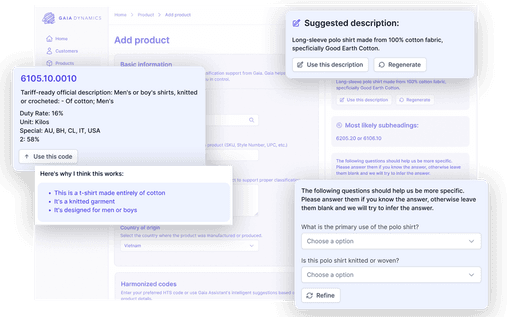 AI Product Classification Tool for HS & HTS Code Lookup