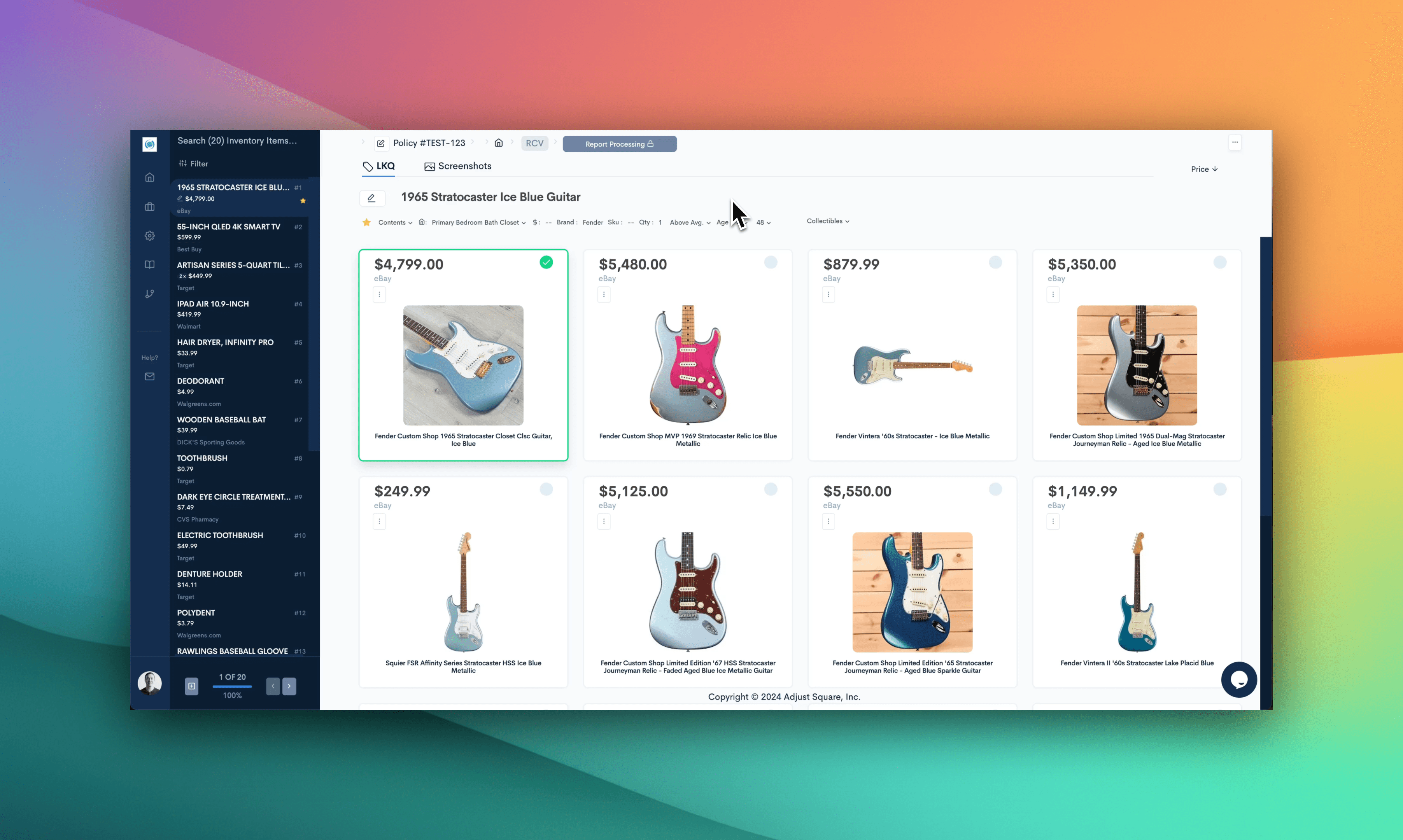 Contents Estimating Software for Insurance