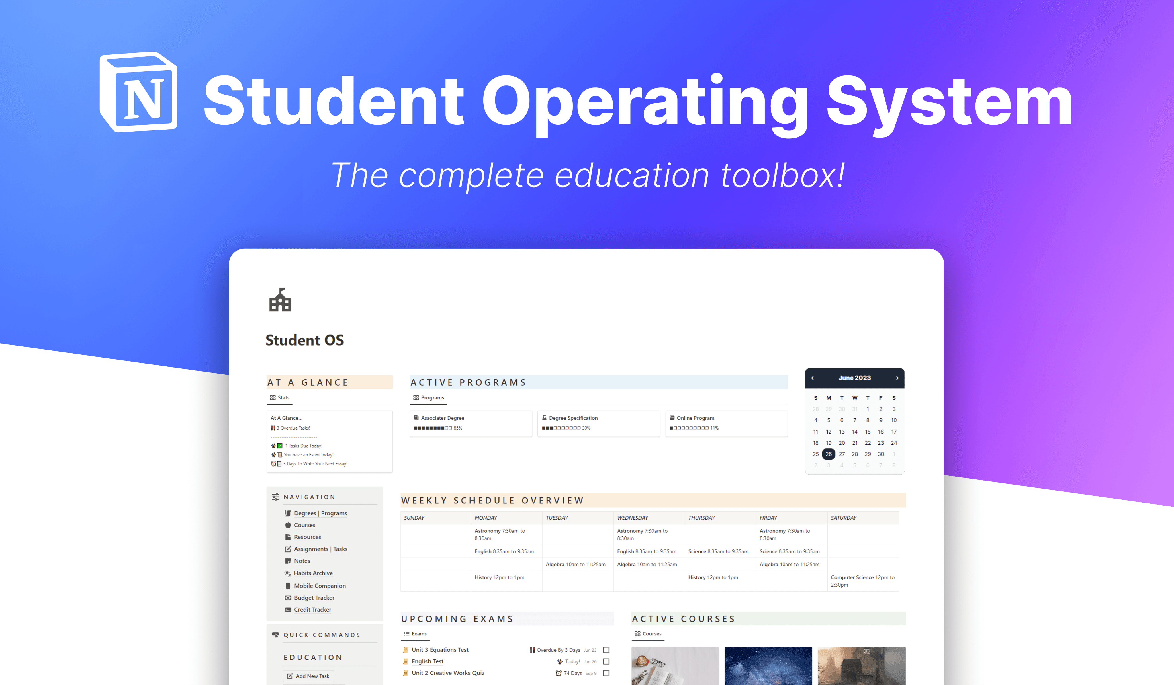20 Best and Free Notion Templates for Students - Solt Wagner