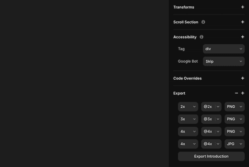 Exporting assets — Framer Help