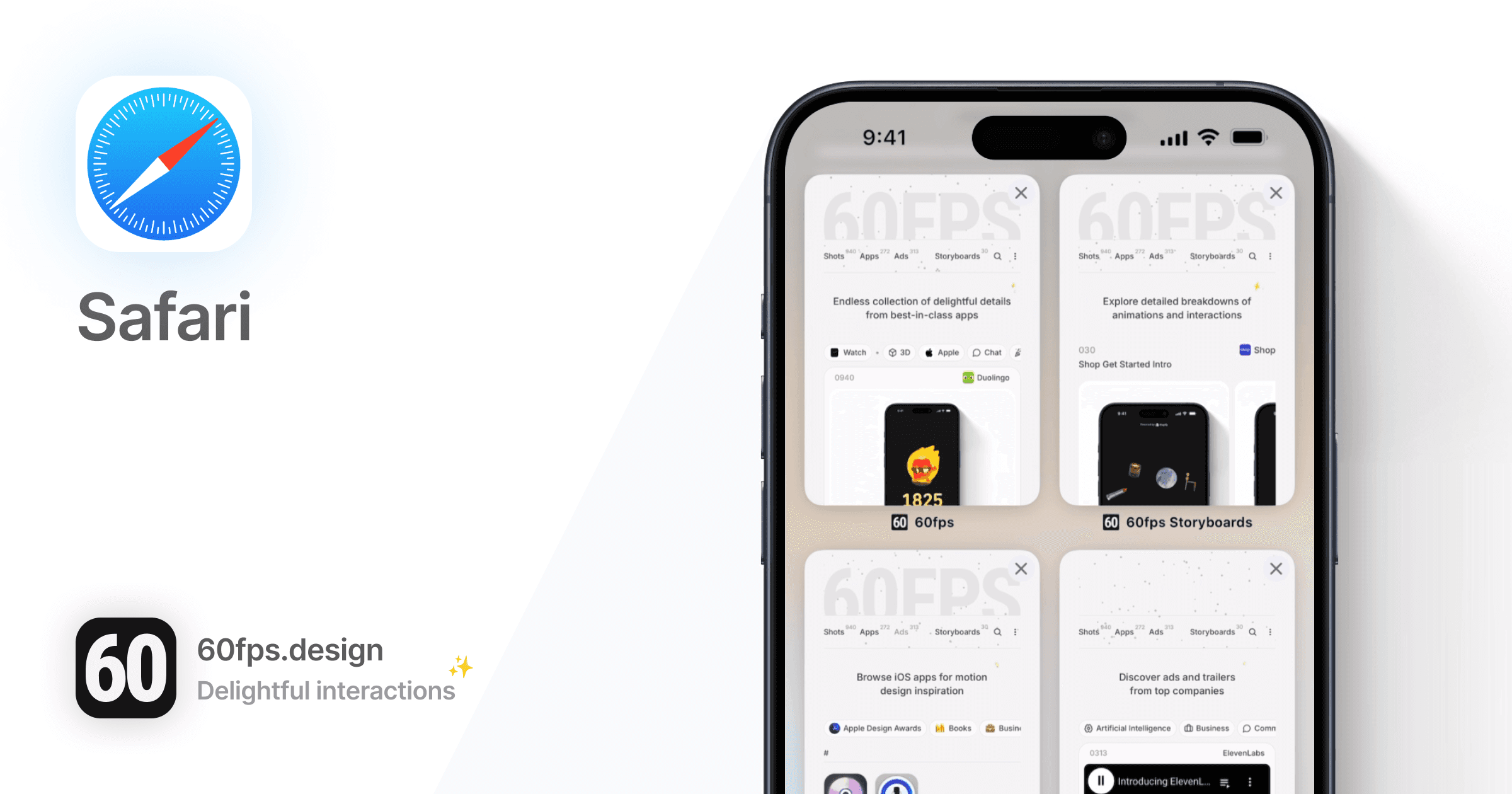 Safari iOS App UI/UX animation