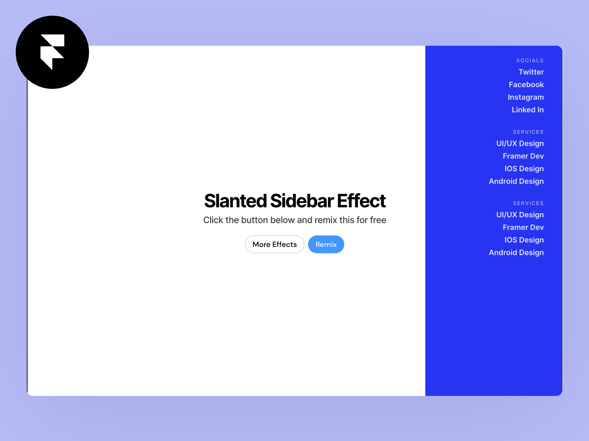 Free Framer Navigation Components